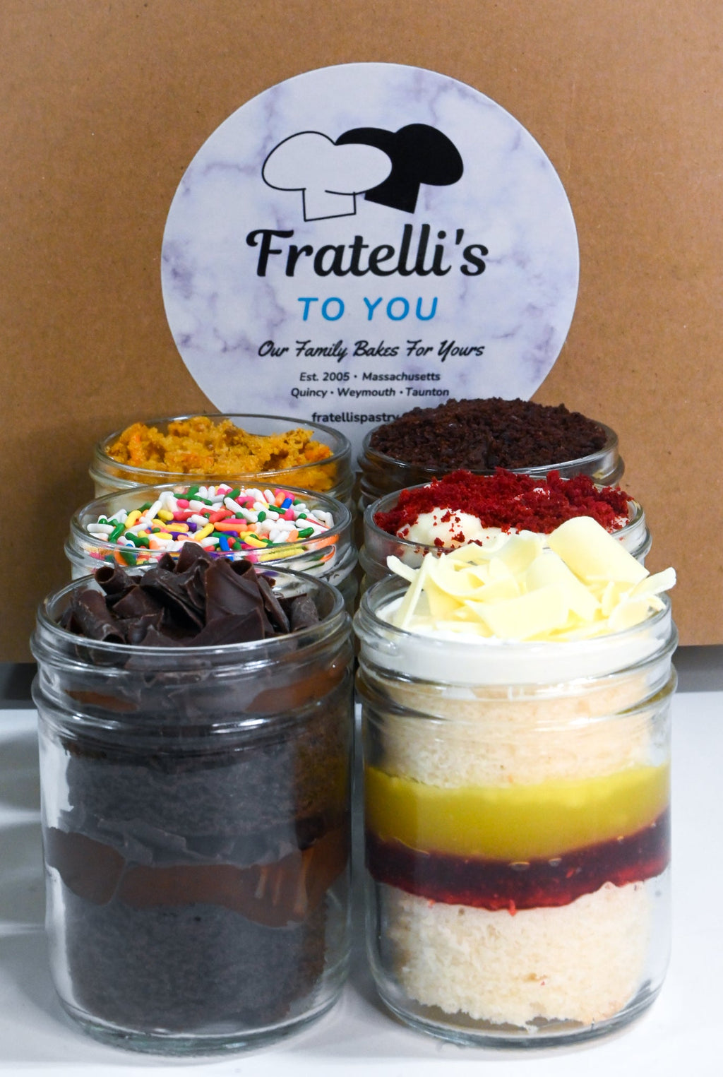 Jars of Joy (6 Pack-8oz Jars) – Fratellis Pastry Shop